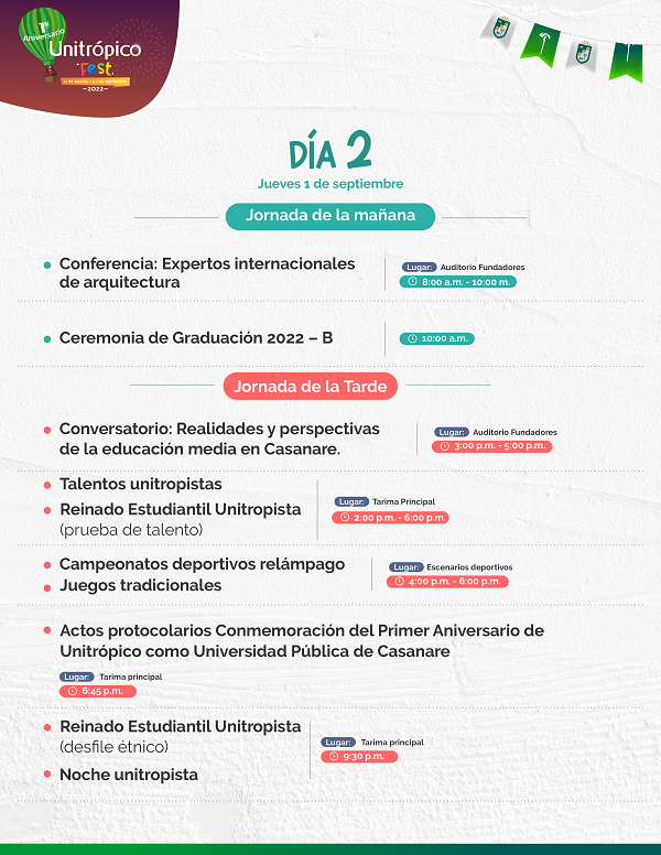 Celebraremos nuestro aniversario con Unitrópico Fest